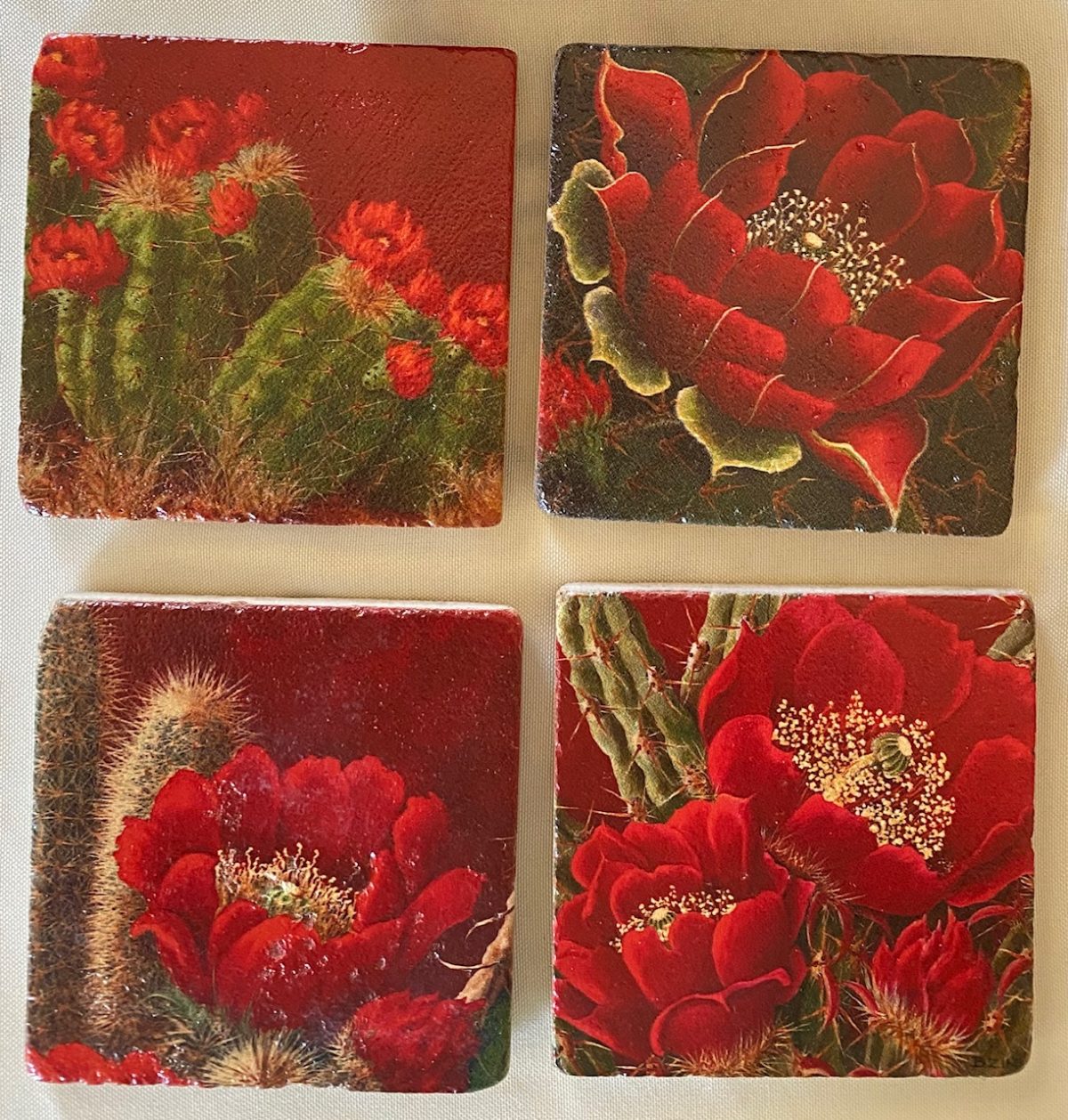 Red Coaster Set - Beth Zink Art