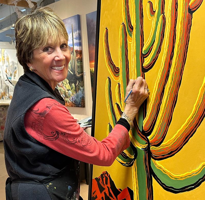 Beth Zink Art - Vibrant Contemporary Cactus Floral & Landscape Paintings